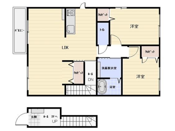 フィオーレⅡ 201 / 2階 2LDK 65,000円 68m2 築9年 賃貸空室情報 | 【朝日土地建物】宇部市･山陽小野田市の不動産情報サイト【賃貸・売買・売却査定・管理】