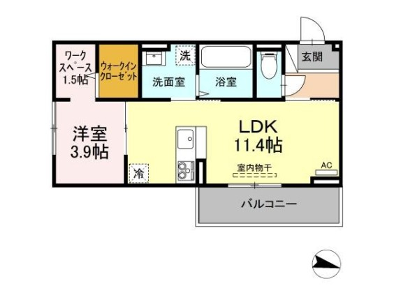 リヴェール 303 / 3階 1LDK 63,500円 41.85m2 新築 賃貸空室情報 | 【朝日土地建物】宇部市･山陽小野田市の不動産情報サイト【賃貸・売買・売却査定・管理】